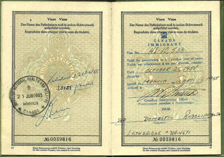1952 early German travel document - Our Passports