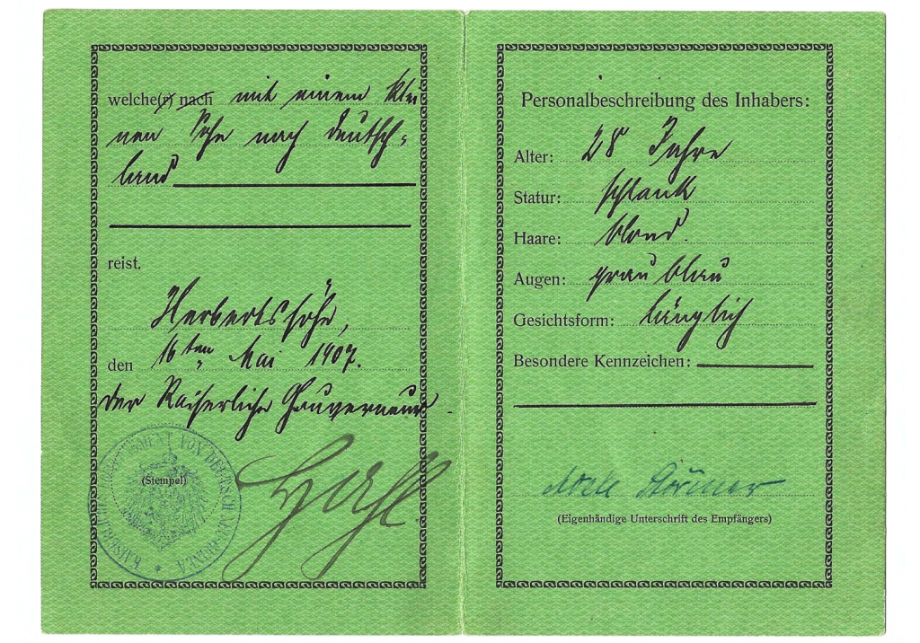1907 exceptionally rare colonial passport - Our Passports